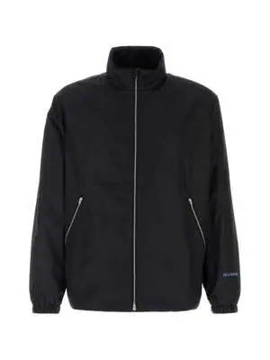 JIL SANDER Zip-up Jacket With Logo Print - Blue