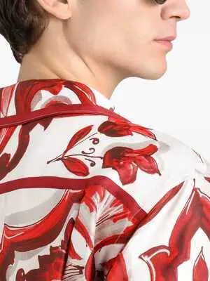 Dolce & Gabbana Vanity Twill Shirt With Majolica Print