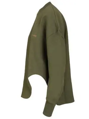Attico Sweatshirt With Embroidered Logo - Green