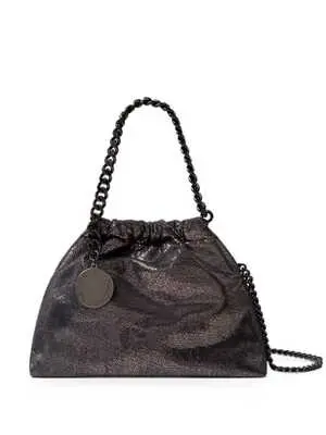 Stella McCartney Falabella Mini Tote Bag With Crackle Effect - Blue