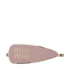 Miu Miu Miu Miu Logo Barrette Pink