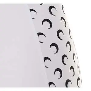 MARINE SERRE Sleeveless Turtleneck Polo Mini Dress With Moon Print