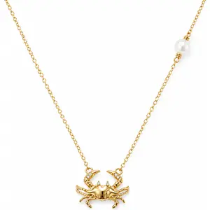 DLORIA En Crab Pearl Necklace - Gold