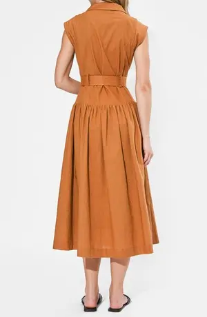 Adelyn Rae Kennedy Belted Midi Shirtdress