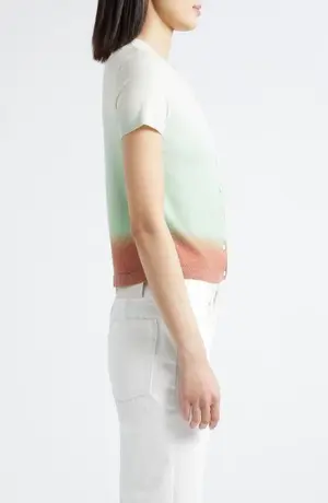 3.1 Phillip Lim Short Sleeve Crop Wool Blend Cardigan