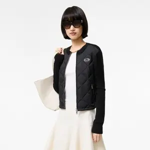 Burberry Quilted Nylon And Wool Jacket - Black