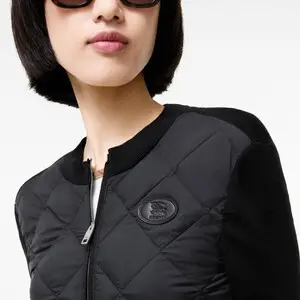Burberry Quilted Nylon And Wool Jacket - Black