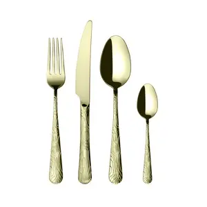 Mojjere Stainless Steel 18/10 Cutlery 16 Set Champagne Design - Gold