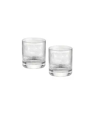 Mojjere Water Glass Solar Graphic Pattern 2pcs - White