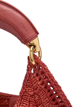 Chloé Raffia Shoulder Bag - Red