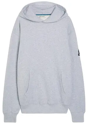 SANDBANKS Hooded Cotton Sweatshirt With Embroidered Logo Appliqu - Grey