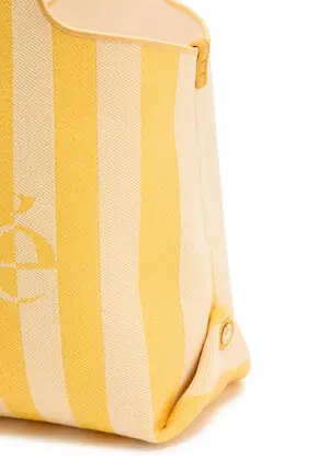 Chloé Striped Jacquard Canvas East-west Tote Bag - Yellow