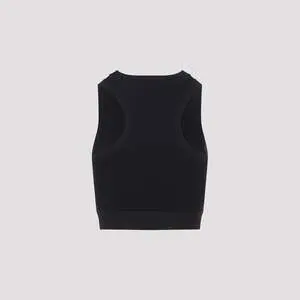 Givenchy Cotton Ribbed Cropped Top - Black