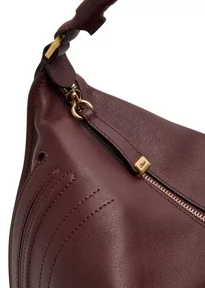 Chloé Marcie Medium Leather Shoulder Bag - Dark Purple