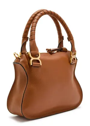 Chloé Marcie Small Grained Leather Shoulder Bag - Tan