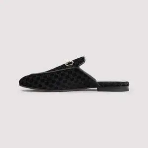 Gucci Princetown Gg Velvet Mules - Black