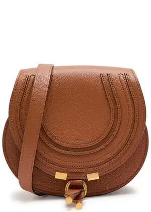 Chloé Marcie Small Grained Leather Saddle Bag