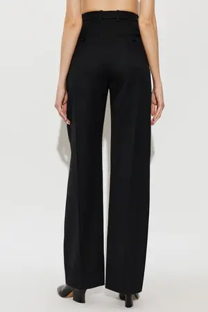 Alexander McQueen Wool Pleated Trousers
