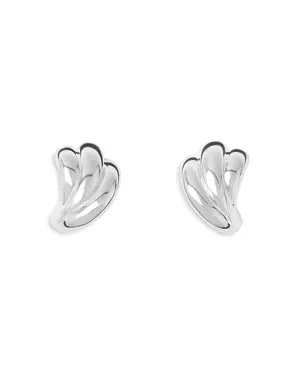 Lié Studio Magda Textured Stud Earrings - Silver