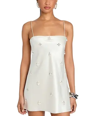 Retrofete Embellished Mini Dress - Cream