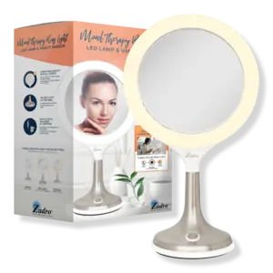 ZADRO Mood Therapy Light Makeup Mirror With 8x/1x, Touch Control - White