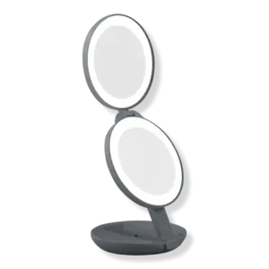 ZADRO Folding Led Lighted Travel Mirror With 10x/1x - Black Shadow