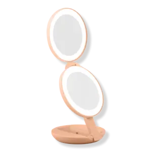 ZADRO Folding Led Lighted Travel Mirror With 10x/1x - Peach