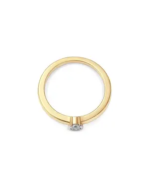 Bloomingdale'S Diamond Bezel Stacking Ring In 14k Yellow 0.15 Tcw