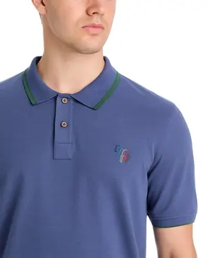 Paul Smith Regular Fit Logo Polo Shirt - Indigo
