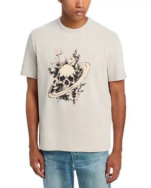 Paul Smith Floral Skull Graphic T-shirt - Grey