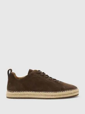 REISS Cade Suede Espadrille Sneakers