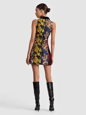 Alice + Olivia Velia Collared Mini Dress