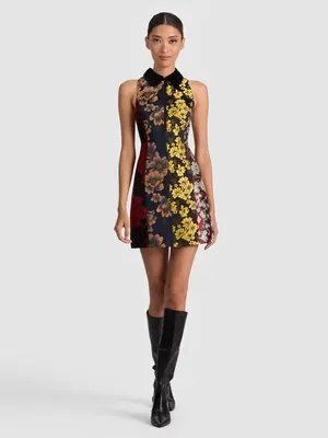 Alice + Olivia Velia Collared Mini Dress