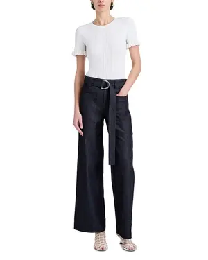 Proenza Schouler White Label Belted Wide-leg Pants