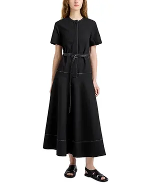 Proenza Schouler White Label Elizabeth Belted Dress - Black