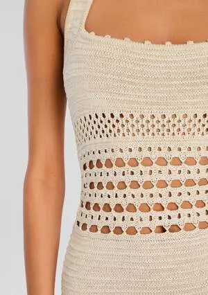 Retrofete Jaycee Crochet Midi Dress
