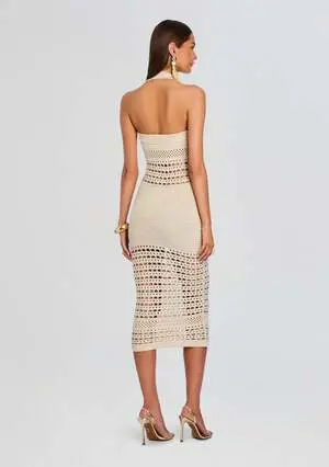 Retrofete Jaycee Crochet Midi Dress
