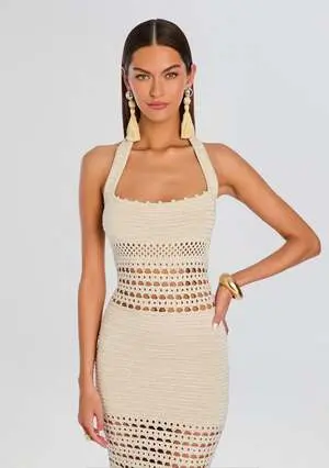 Retrofete Jaycee Crochet Midi Dress