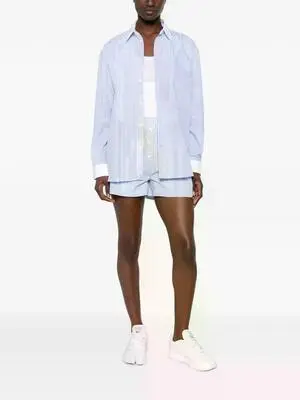 SPORTY & RICH Striped Button-detail Shorts