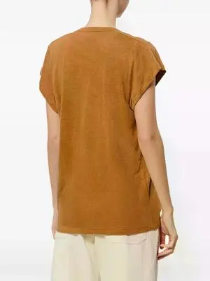 MARANT ETOILE Zankou Linen T-shirt - Brown