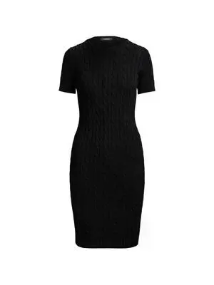 Ralph Lauren Cable-knit Short-sleeve Sweater Dress