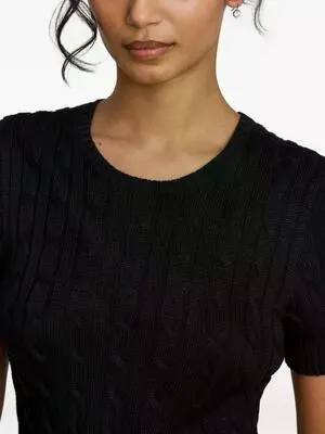 Ralph Lauren Cable-knit Short-sleeve Sweater Dress