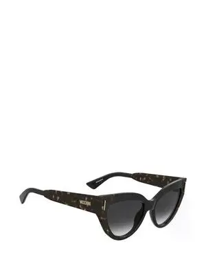 Moschino Tortoiseshell-effect Cat-eye Sunglasses - Black