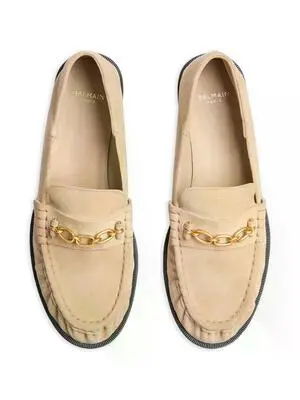 Balmain Sync Suede Leather Loafers