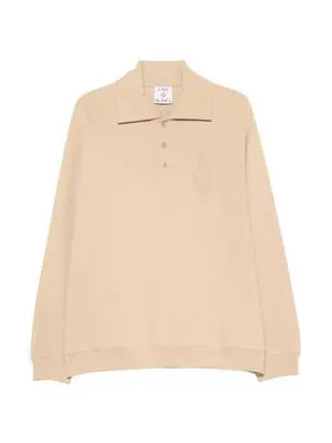Casablanca Embroidered Raglan-sleeve Polo Shirt