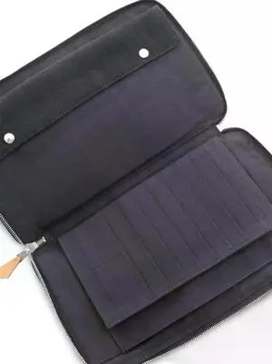 Hermès 2000s Fool Toe Perth Gm Striped Wallet