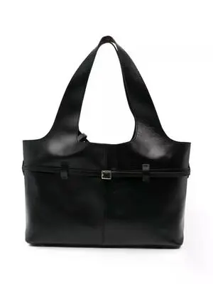 Manu Atelier Buckled Leather Shoulder Bag