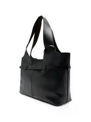 Manu Atelier Buckled Leather Shoulder Bag
