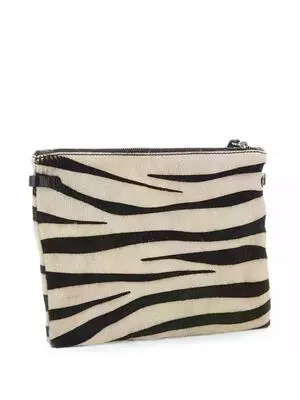 GIANNI CHIARINI Hermy Zebra-print Clutch Bag