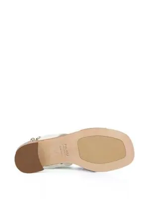 FRAU Leather Buckle-fastening Sandals - White